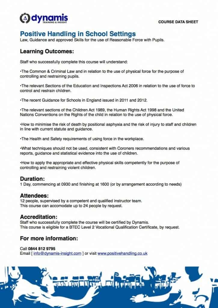 PDF image - Positive Handling Training